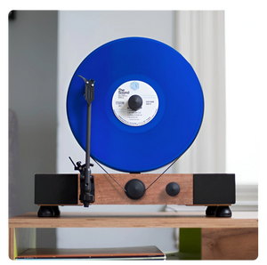 Floating Record vertical turntable with Built-In Stereo Speakers ...