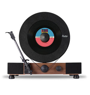 Floating Record vertical turntable with Built-In Stereo Speakers ...