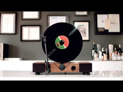 Floating Record vertical turntable with Built-In Stereo Speakers ...